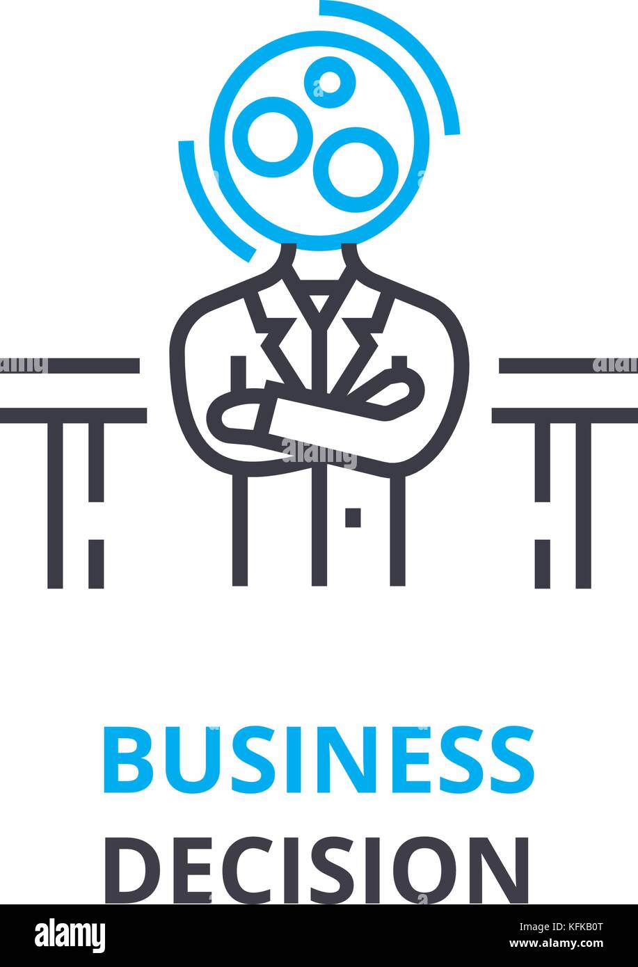 Business decision concept , outline icon, linear sign, thin line ...