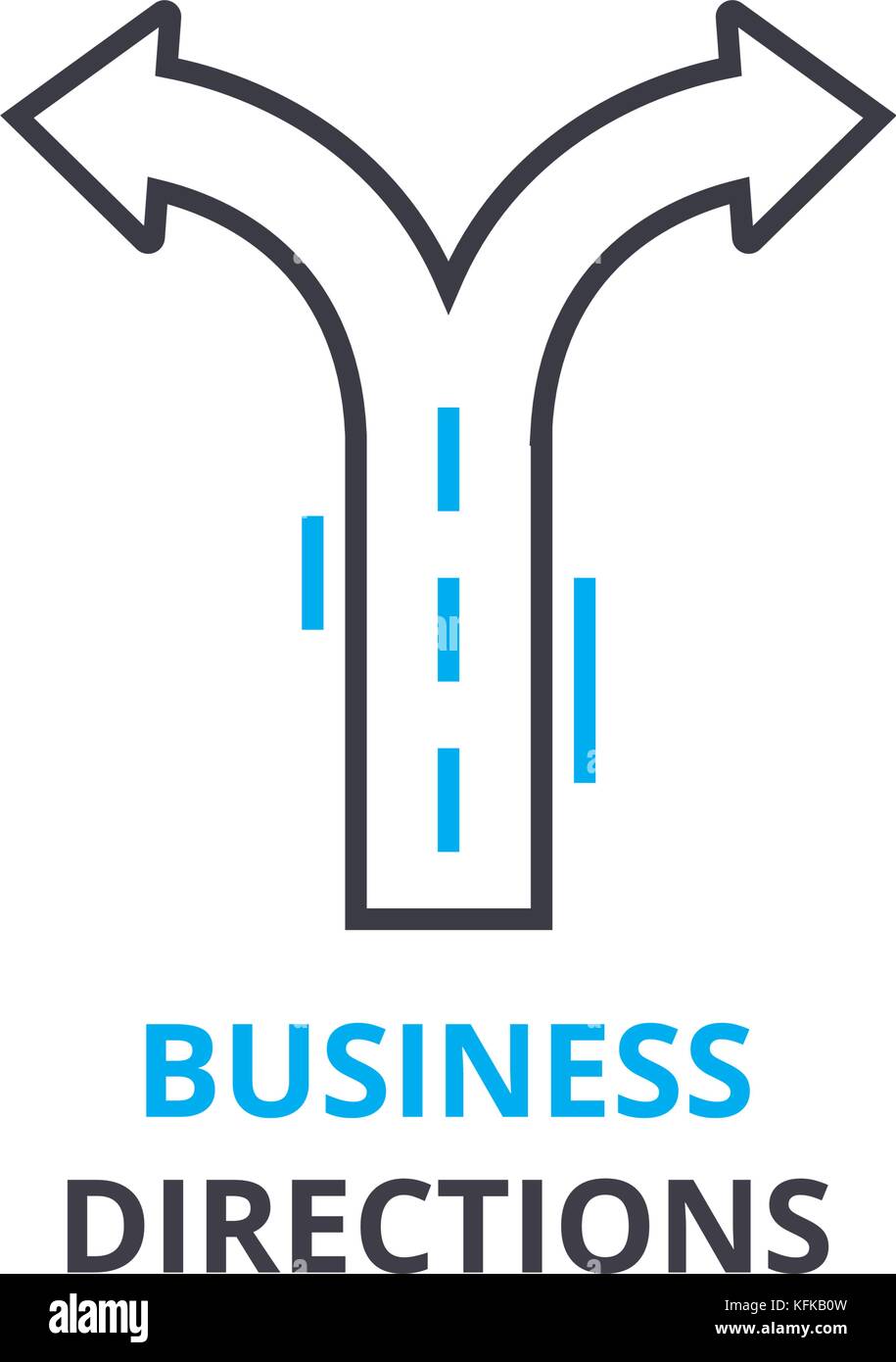 Business directions concept , outline icon, linear sign, thin line ...