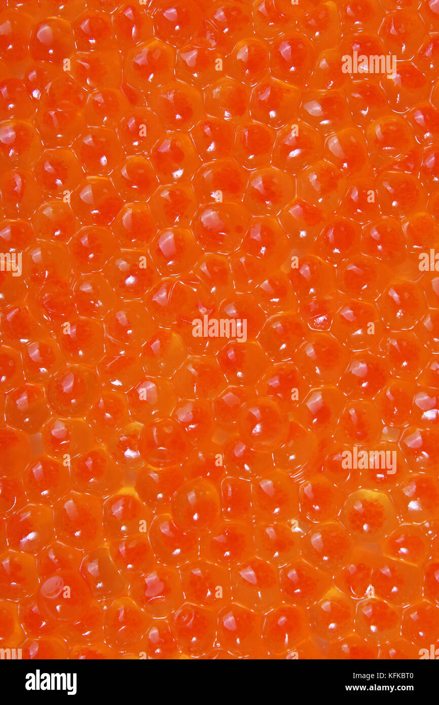 Red caviar texture big caviar pattern closeup as background Stock Photo ...