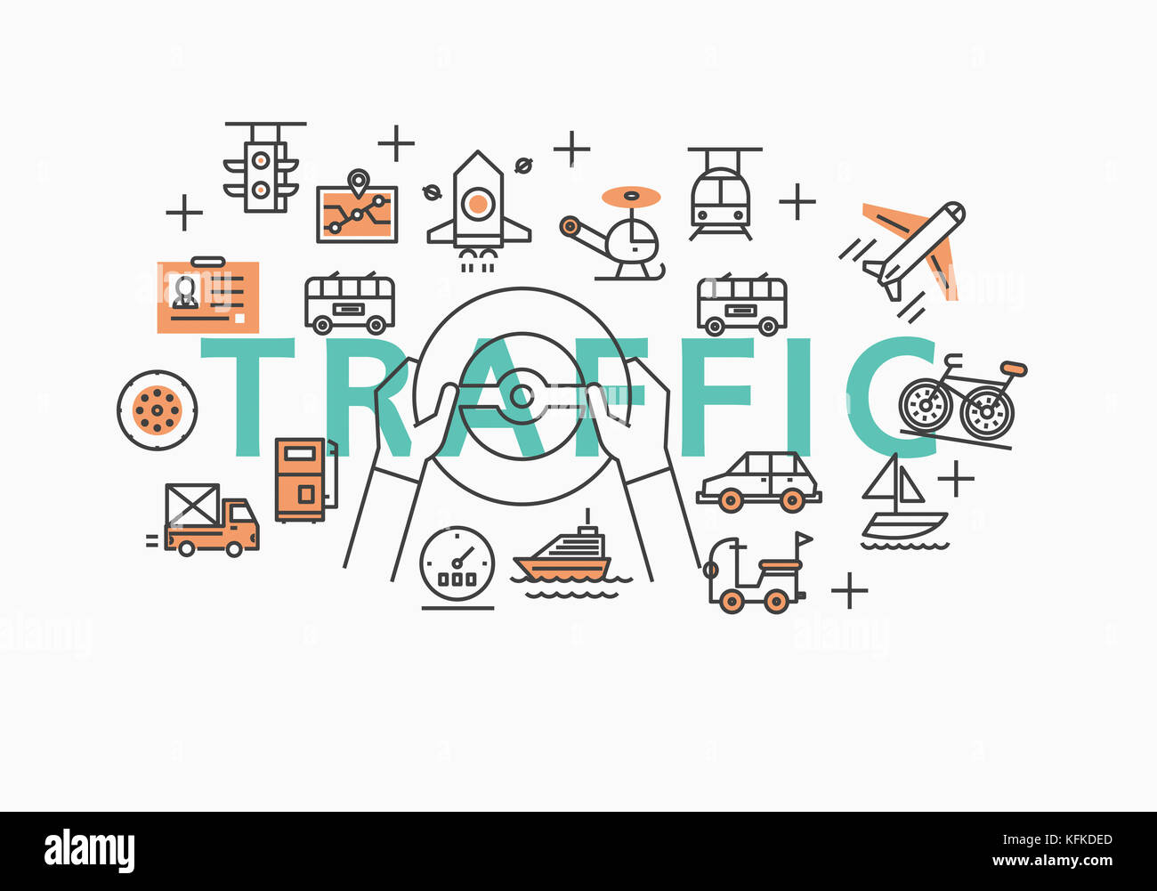 Infographic illustration related to TRAFFIC Stock Photo - Alamy