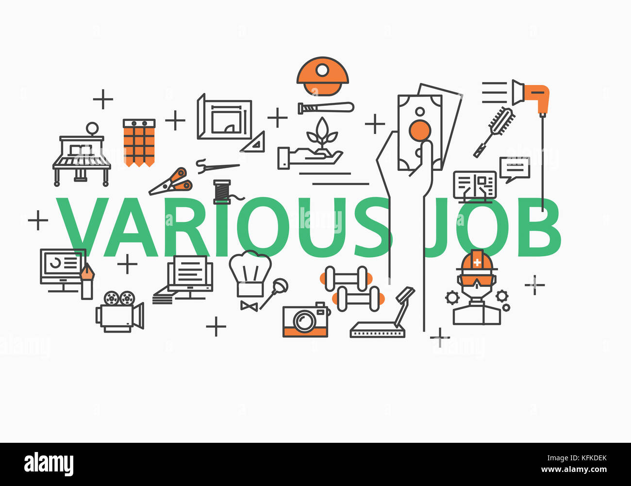Infographic illustration related to Various Job Stock Photo - Alamy