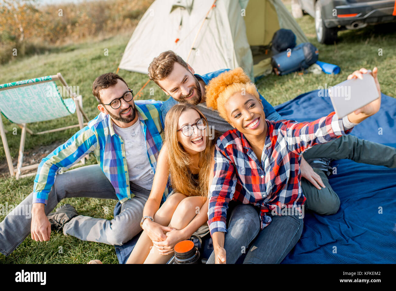 Friends during the outdoor recreation Stock Photo - Alamy