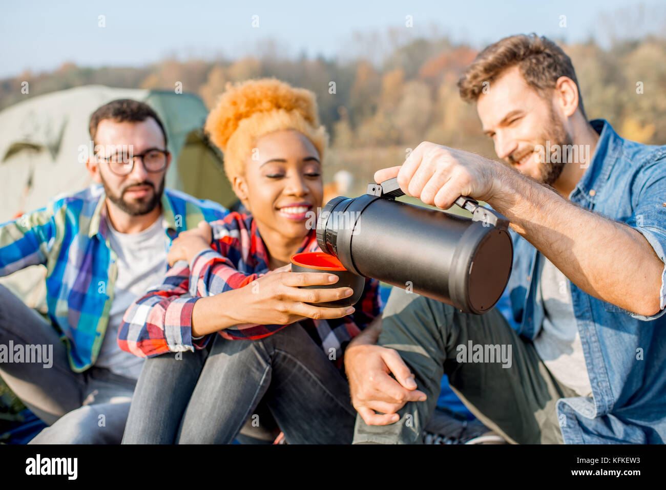 Friends during the outdoor recreation Stock Photo - Alamy