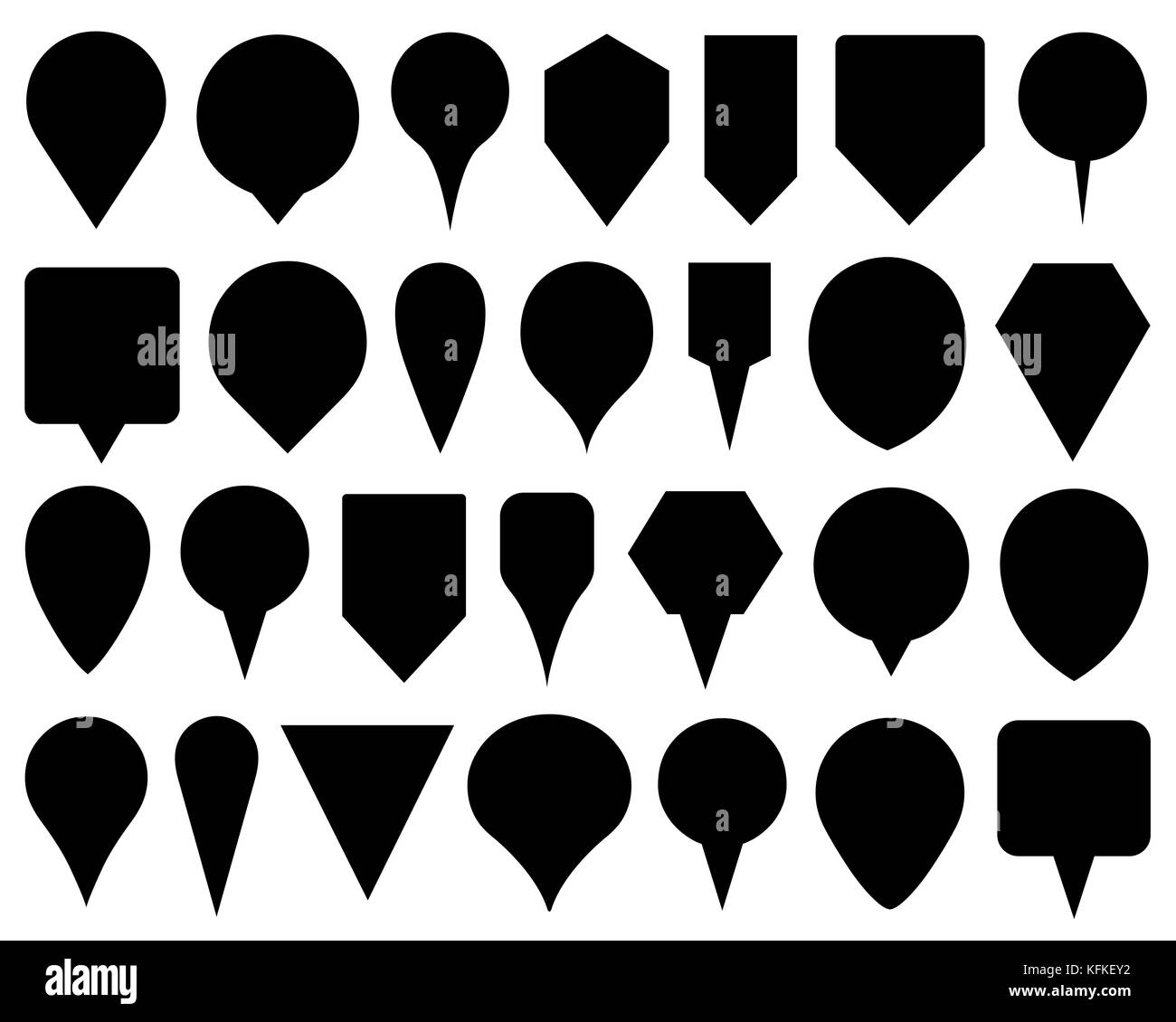 Set of different pointers isolated on white Stock Photo - Alamy