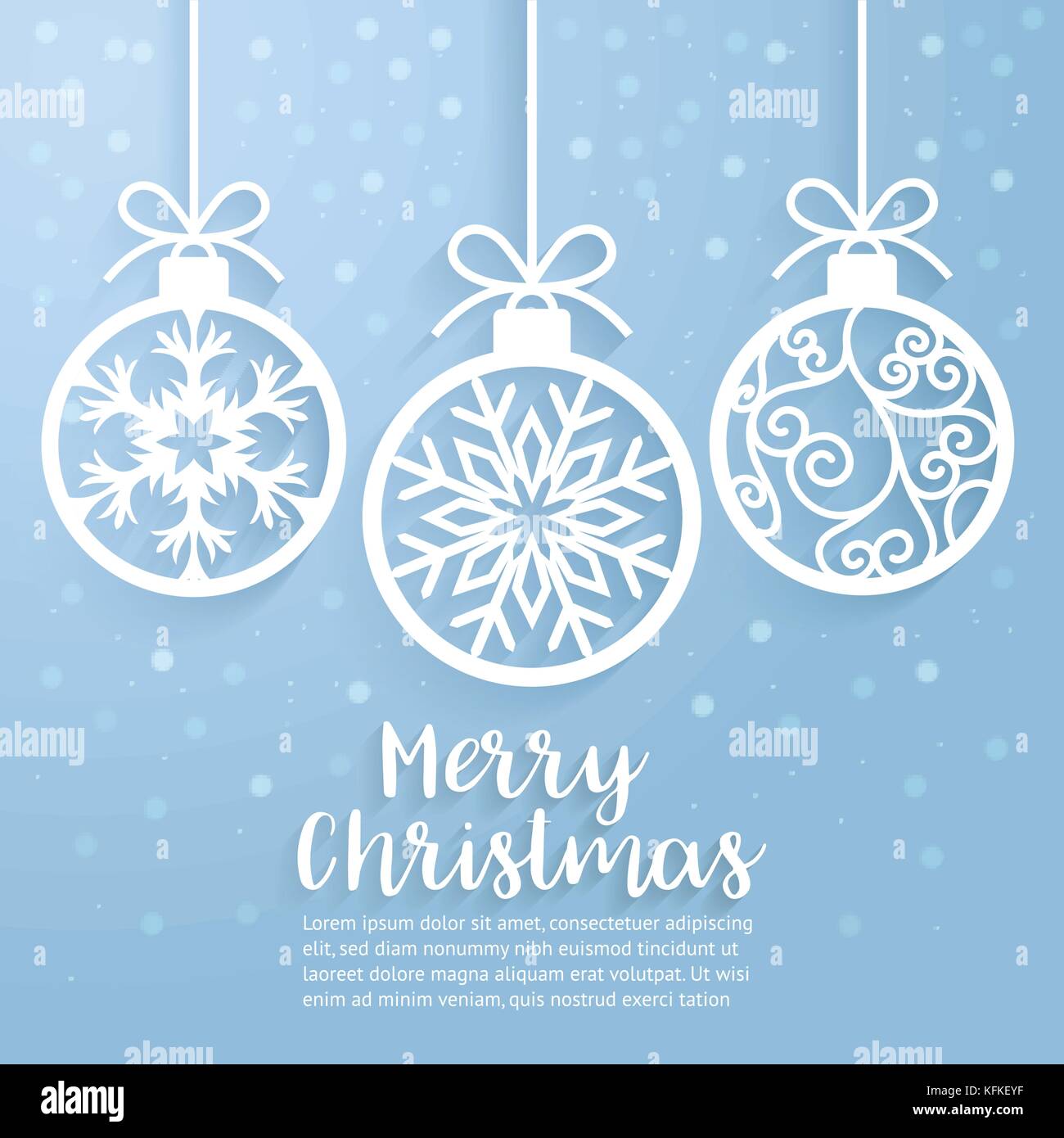 Merry Christmas paper cut art. Vector and illustration Stock Vector ...