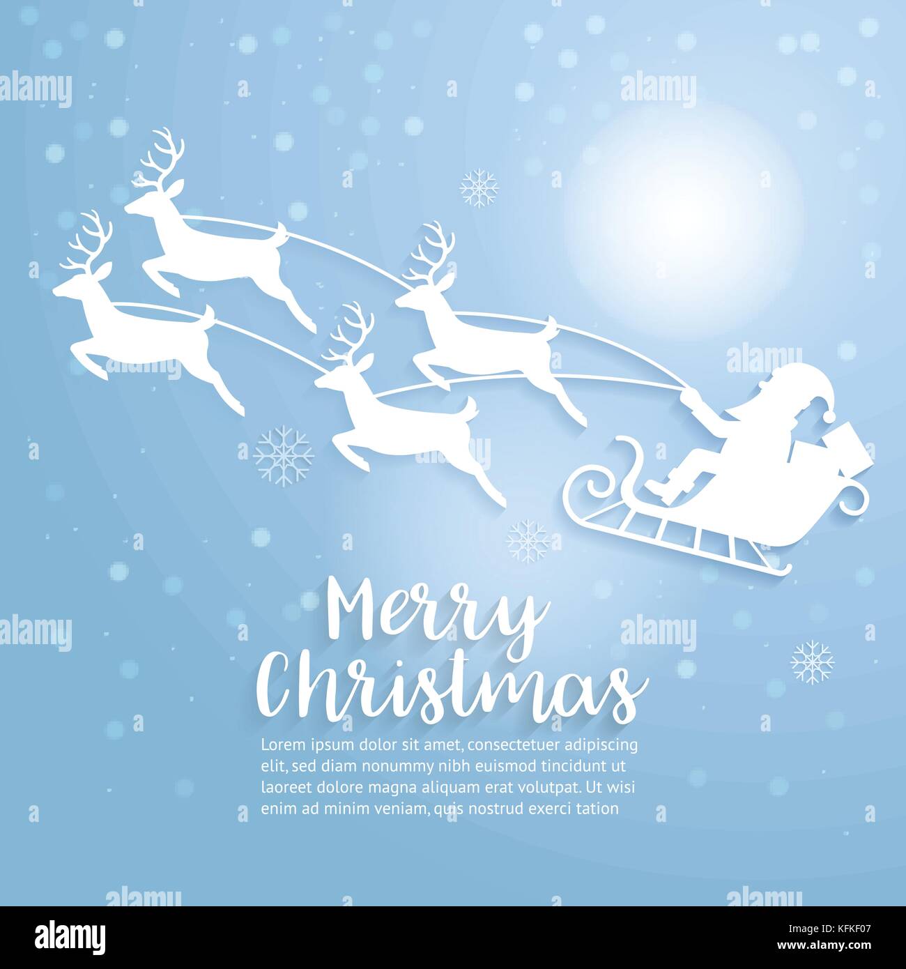 Merry Christmas paper cut art. Vector and illustration Stock Vector ...
