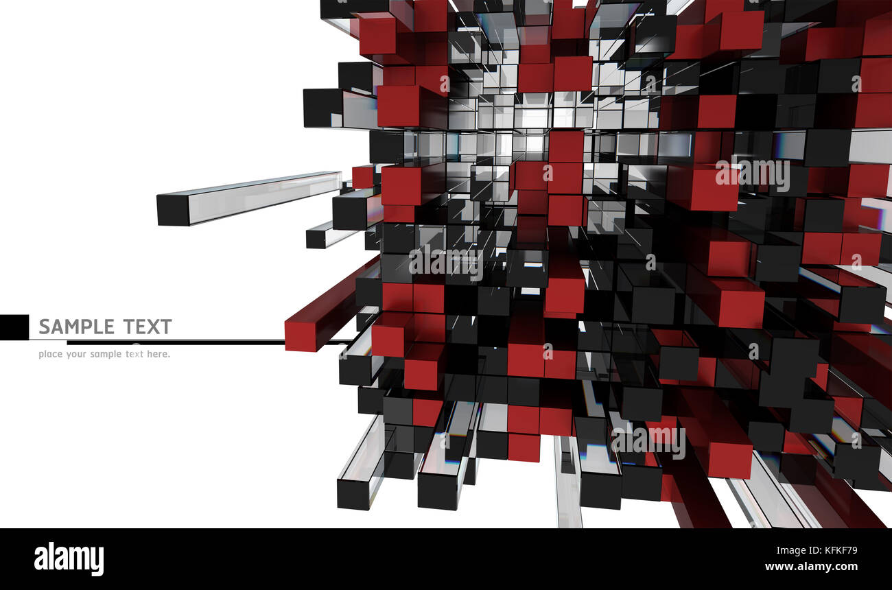 Abstract Crystal cubes background design with clipping path Stock Photo ...