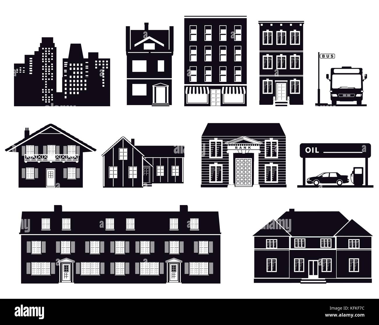 Houses buildings architecture icon Stock Vector Image & Art - Alamy
