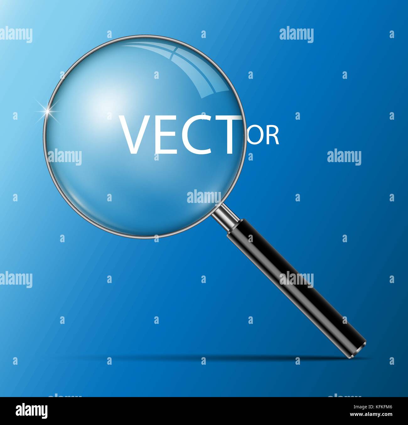 Magnifying Glass Isolated on Transparent blue Background, With Gradient ...