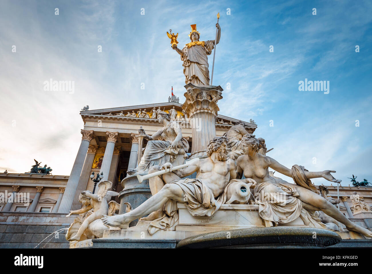 Europe statue in front of european parliament building hi-res stock ...