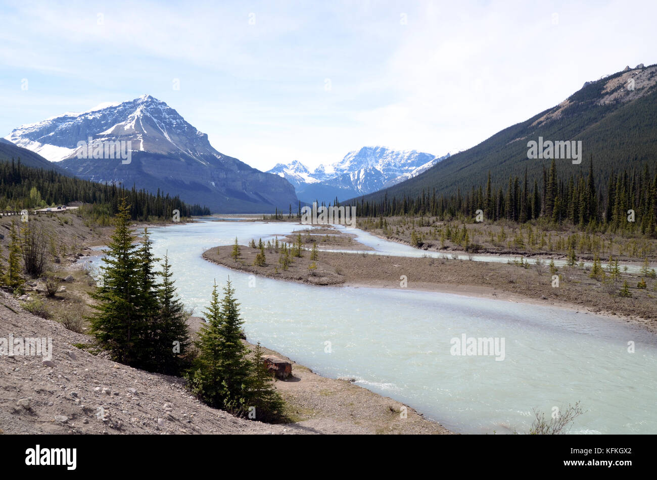 Athabasca River, Jasper National Park, Canada Stock Photo - Alamy