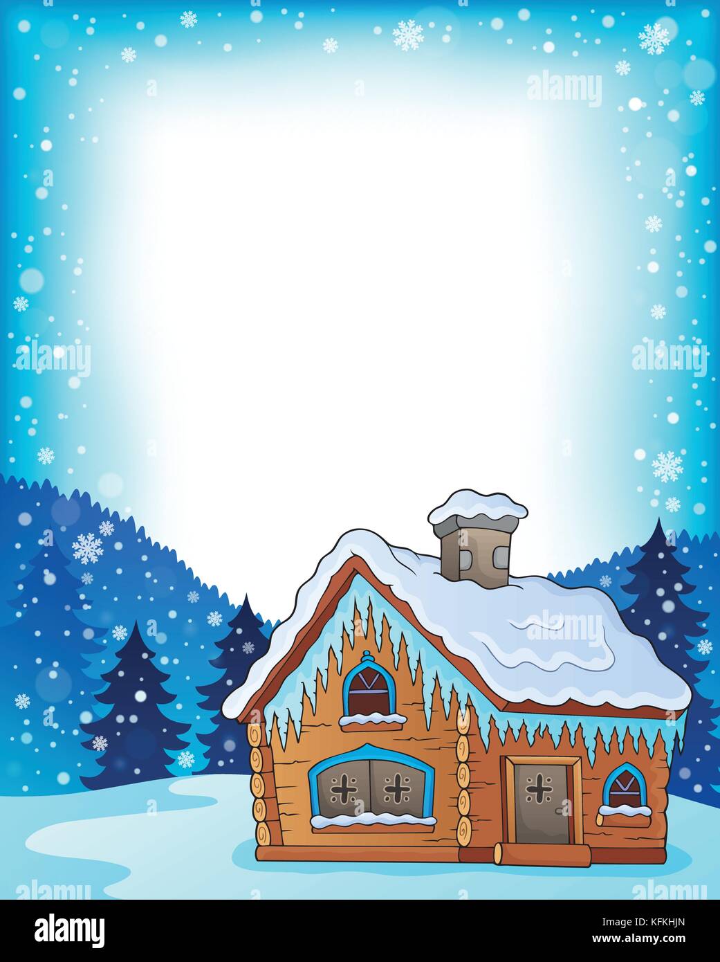 Winter cottage theme image 3 - eps10 vector illustration Stock Vector ...