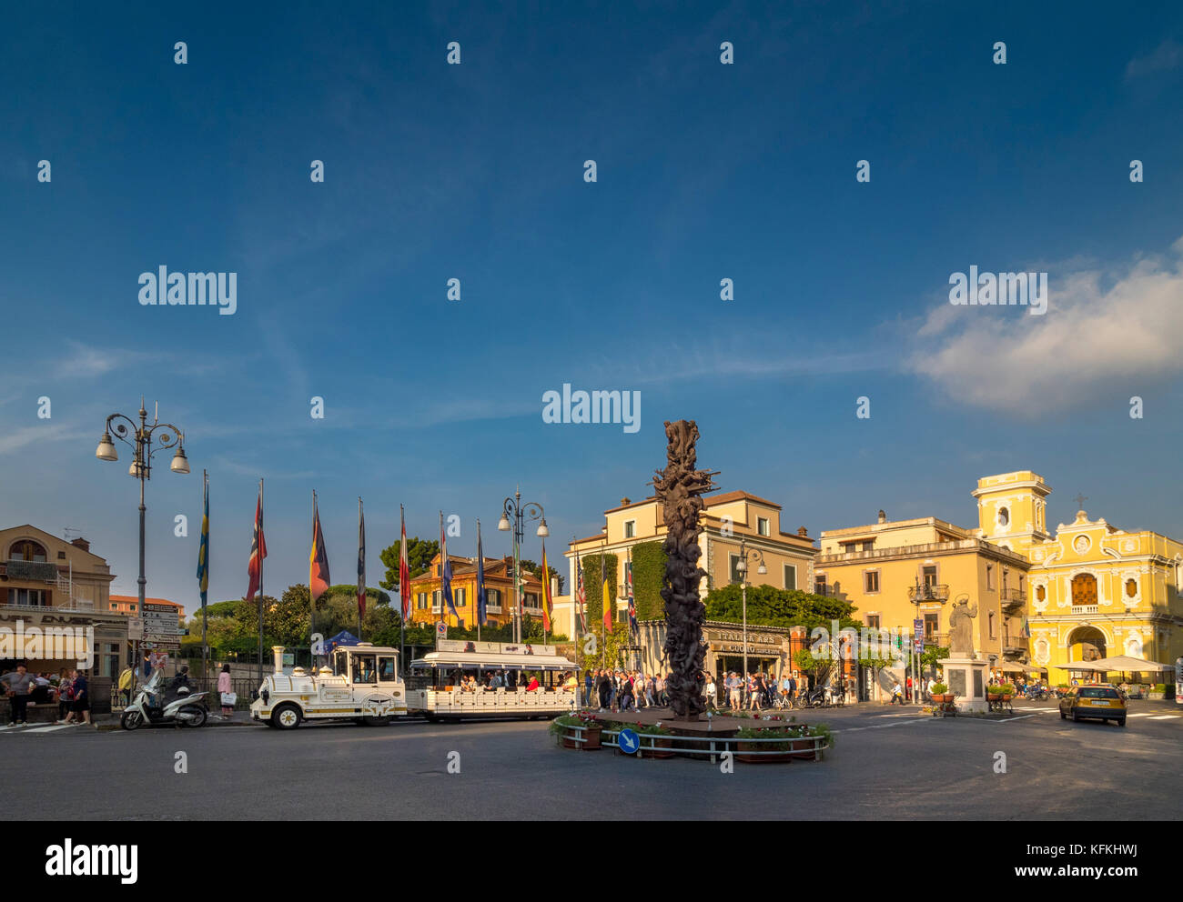 Bronze sculpture by Matteo Pugliese, in the centre of Piazzo Tasso ...