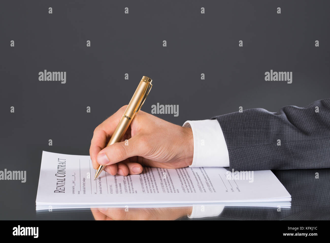 Businessman hand signing business contract. Closeup shot Stock Photo ...