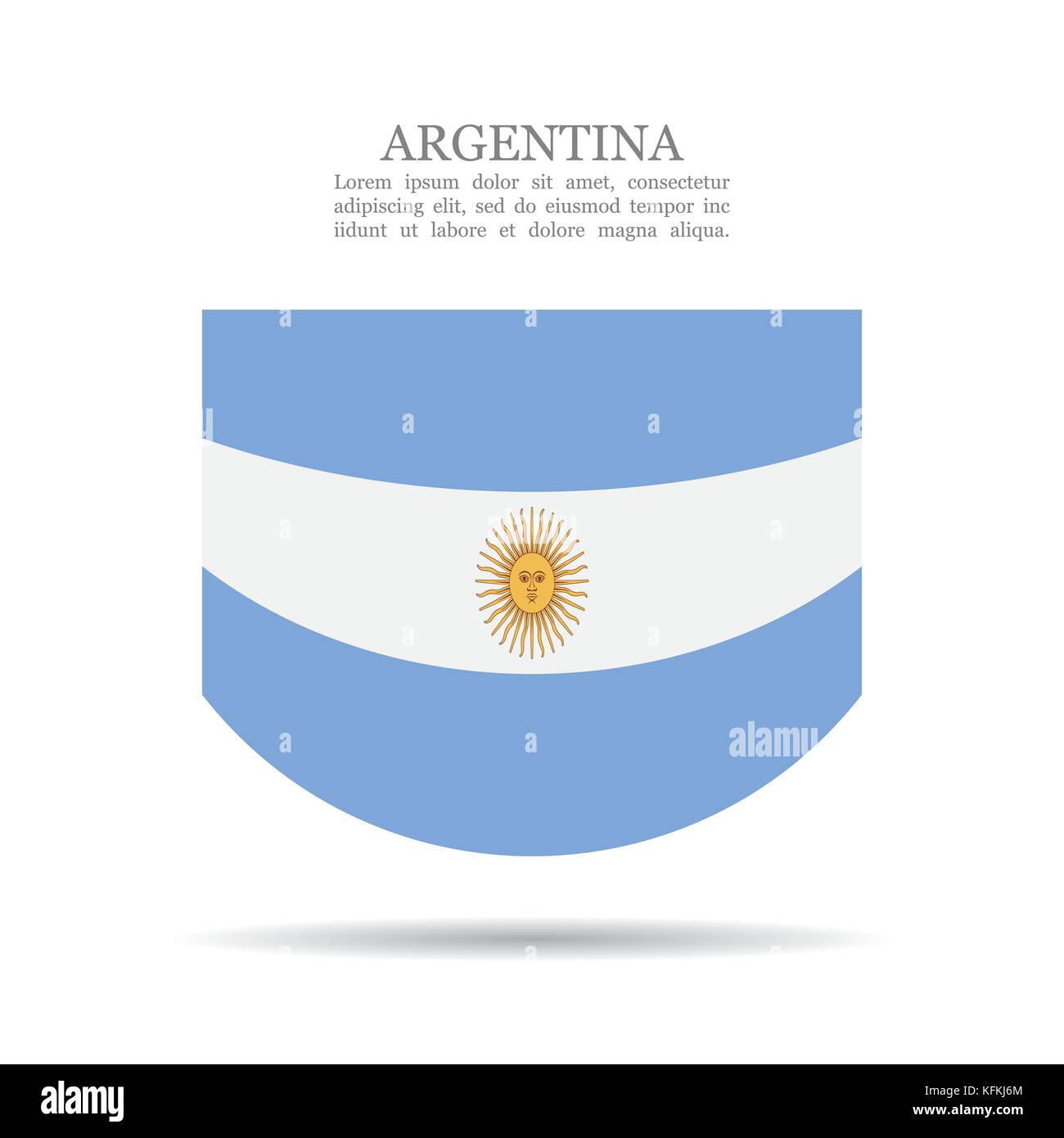 Argentina national flag vector icon Stock Vector Image & Art - Alamy