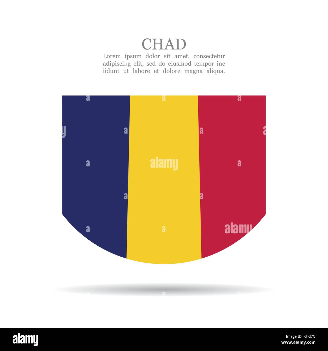 Chad national flag vector icon Stock Vector Image & Art - Alamy