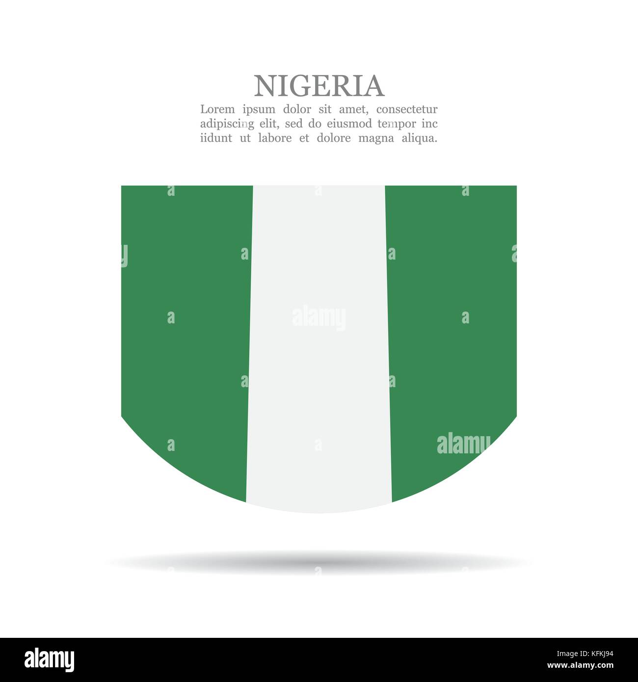 Nigeria national flag vector icon Stock Vector Image & Art - Alamy