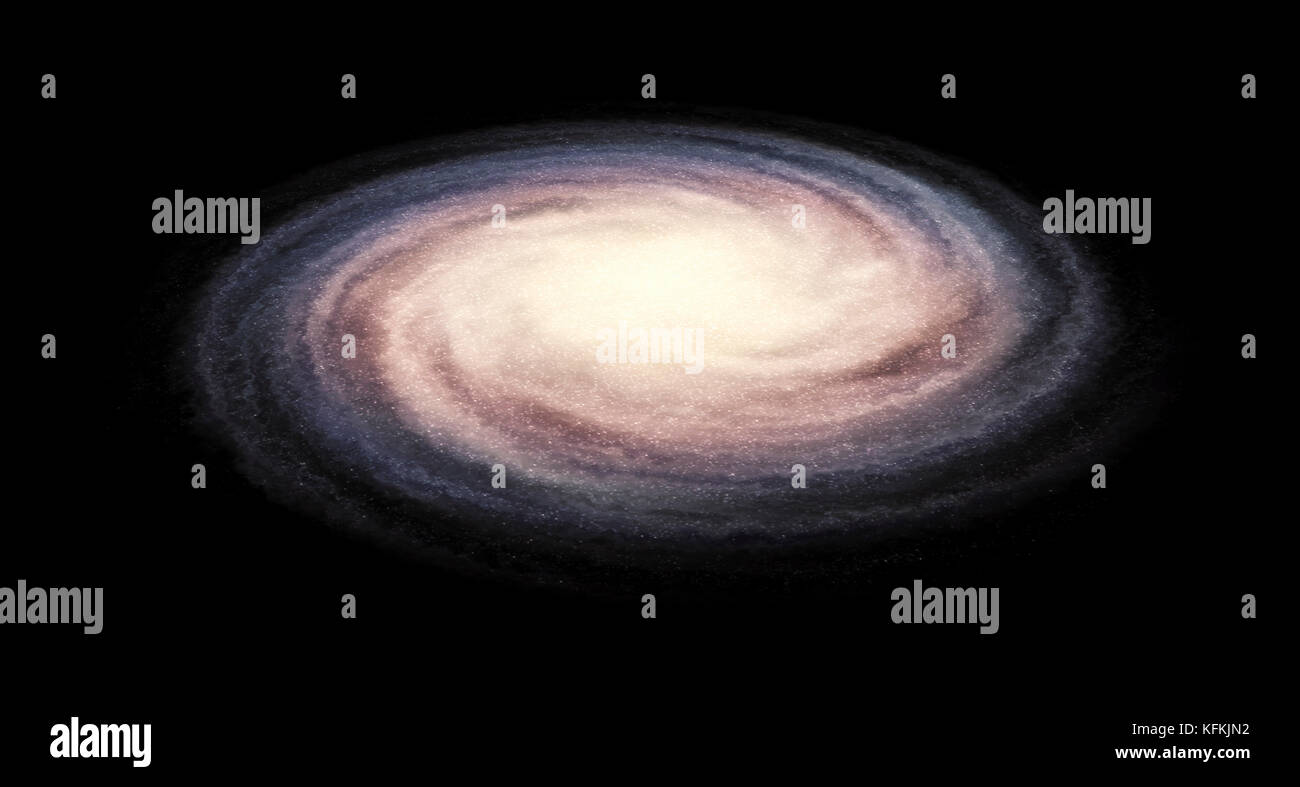 Artists Rendition Of The Milky Way Galaxy Labeled