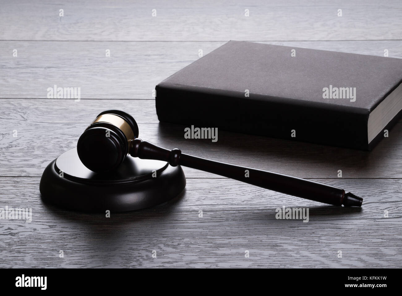 Gavel and book on the table in legal concept Stock Photo - Alamy