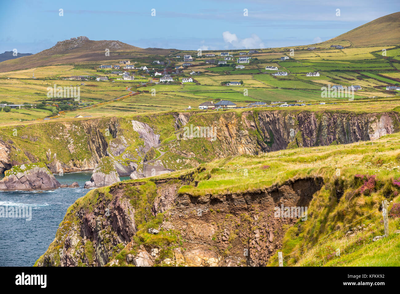 The coastline on the Dingle Peninsula on the southwest coast of Ireland ...