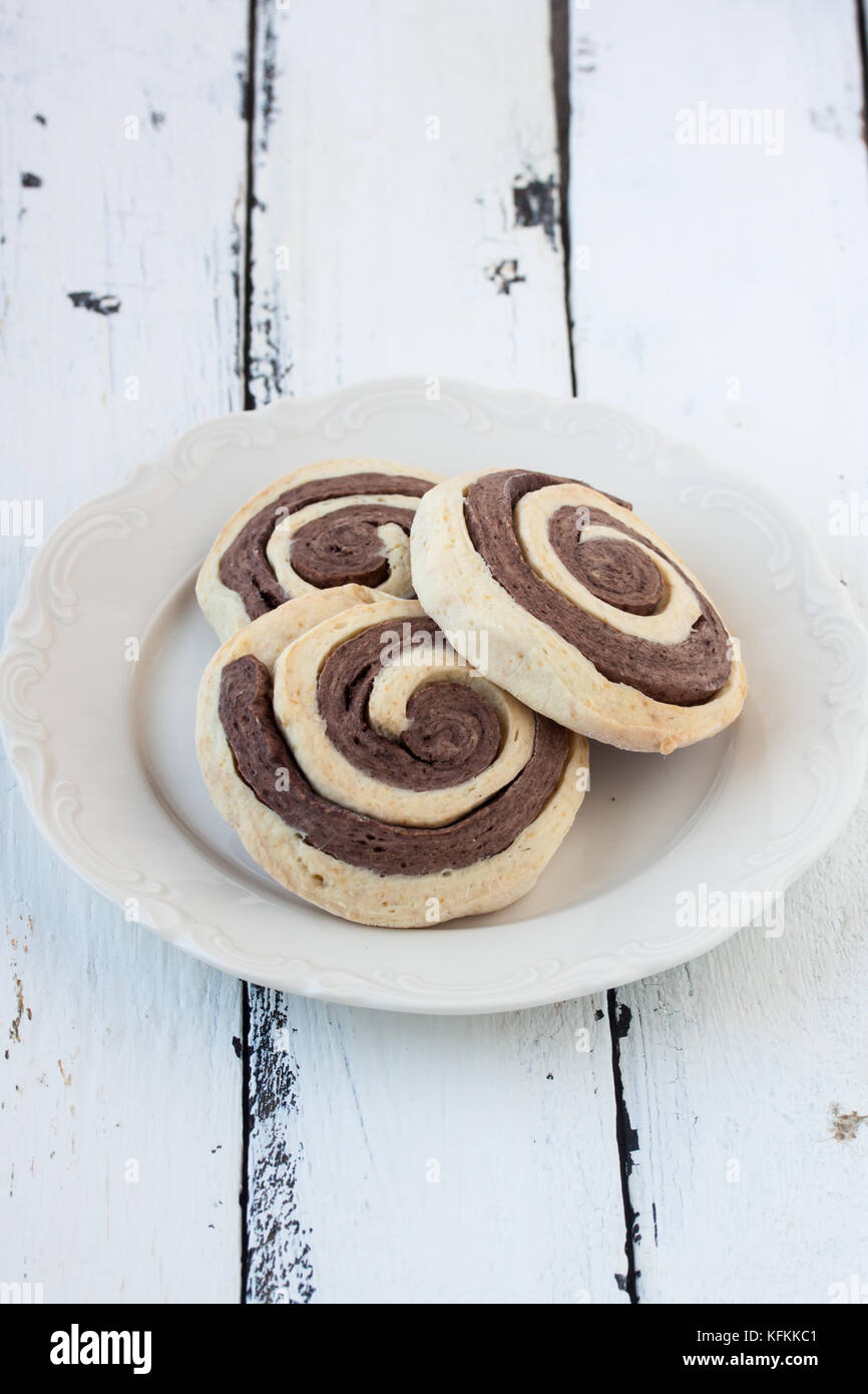 duo color roll cookies Stock Photo - Alamy