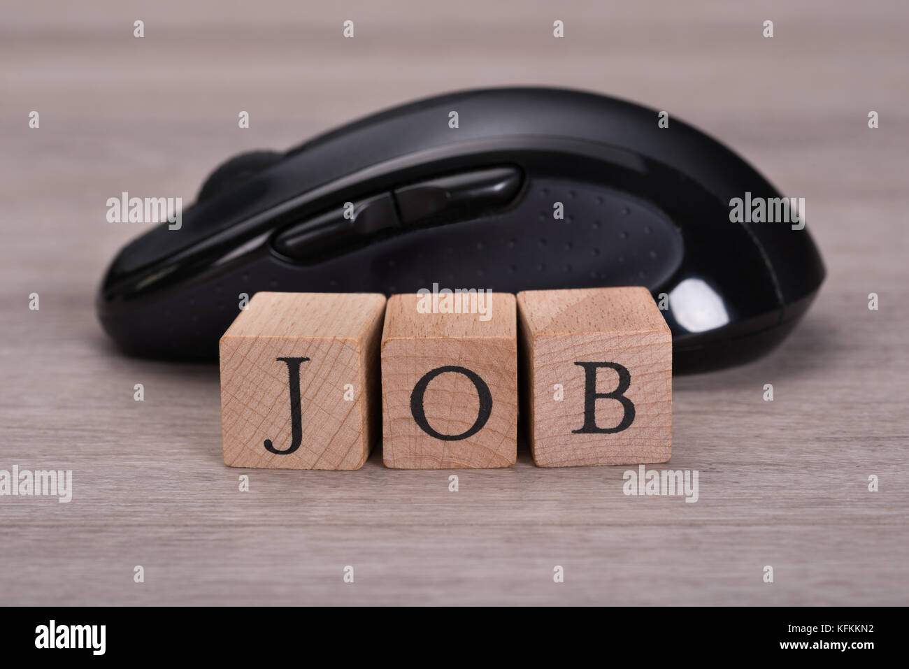 Job blocks and mouse in online job search concept Stock Photo - Alamy
