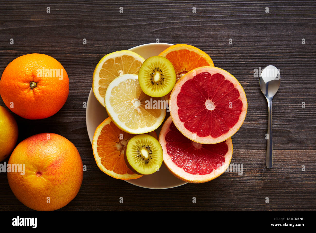 a bowl of sliced citrus fruits Stock Photo - Alamy