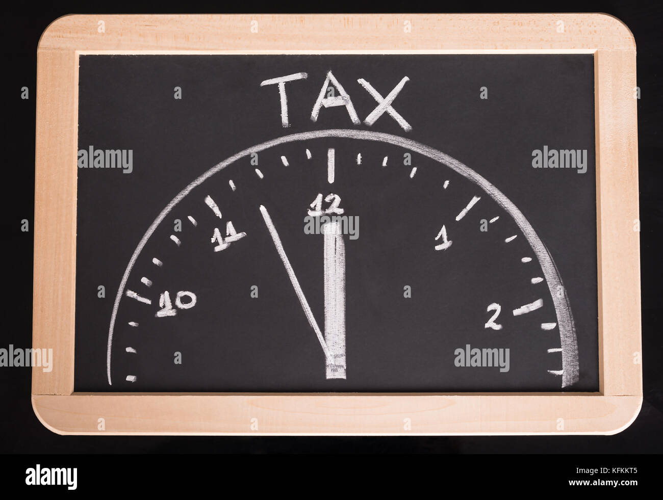 Tax time concept written on small blackboard Stock Photo - Alamy