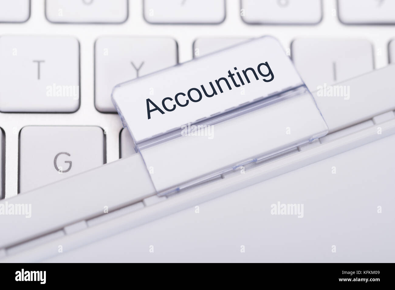 Closeup of Accounting tab attached to keyboard Stock Photo - Alamy