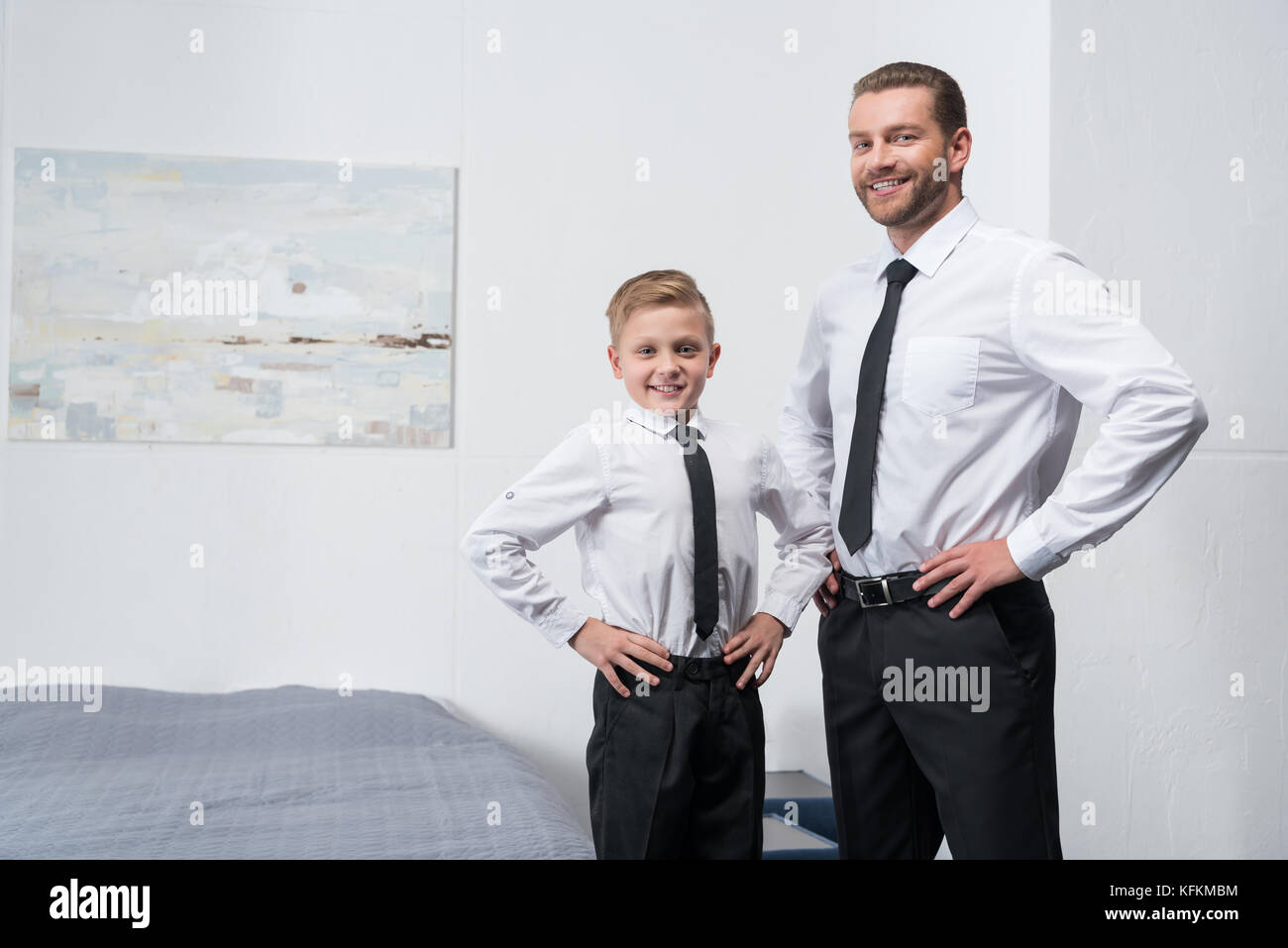 father and son in formal wear Stock Photo - Alamy