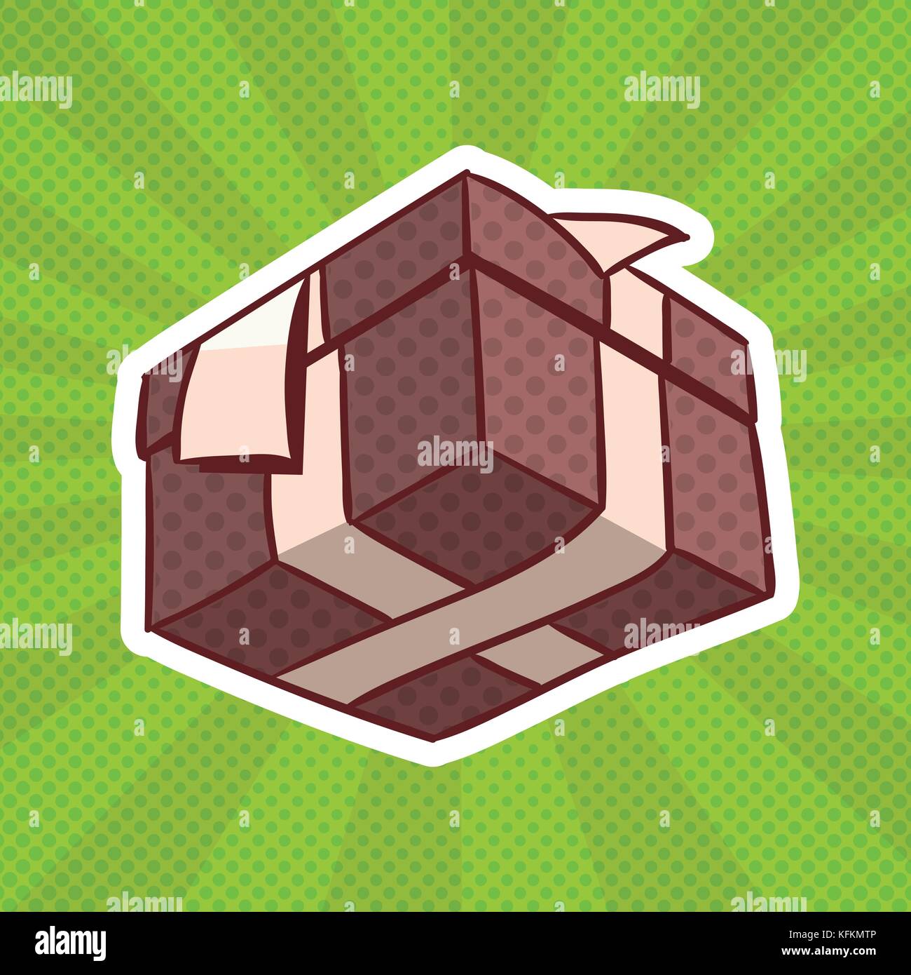 Gift Box Pop Art Retro Style Of Realistic Present With Ribbon And Bow ...