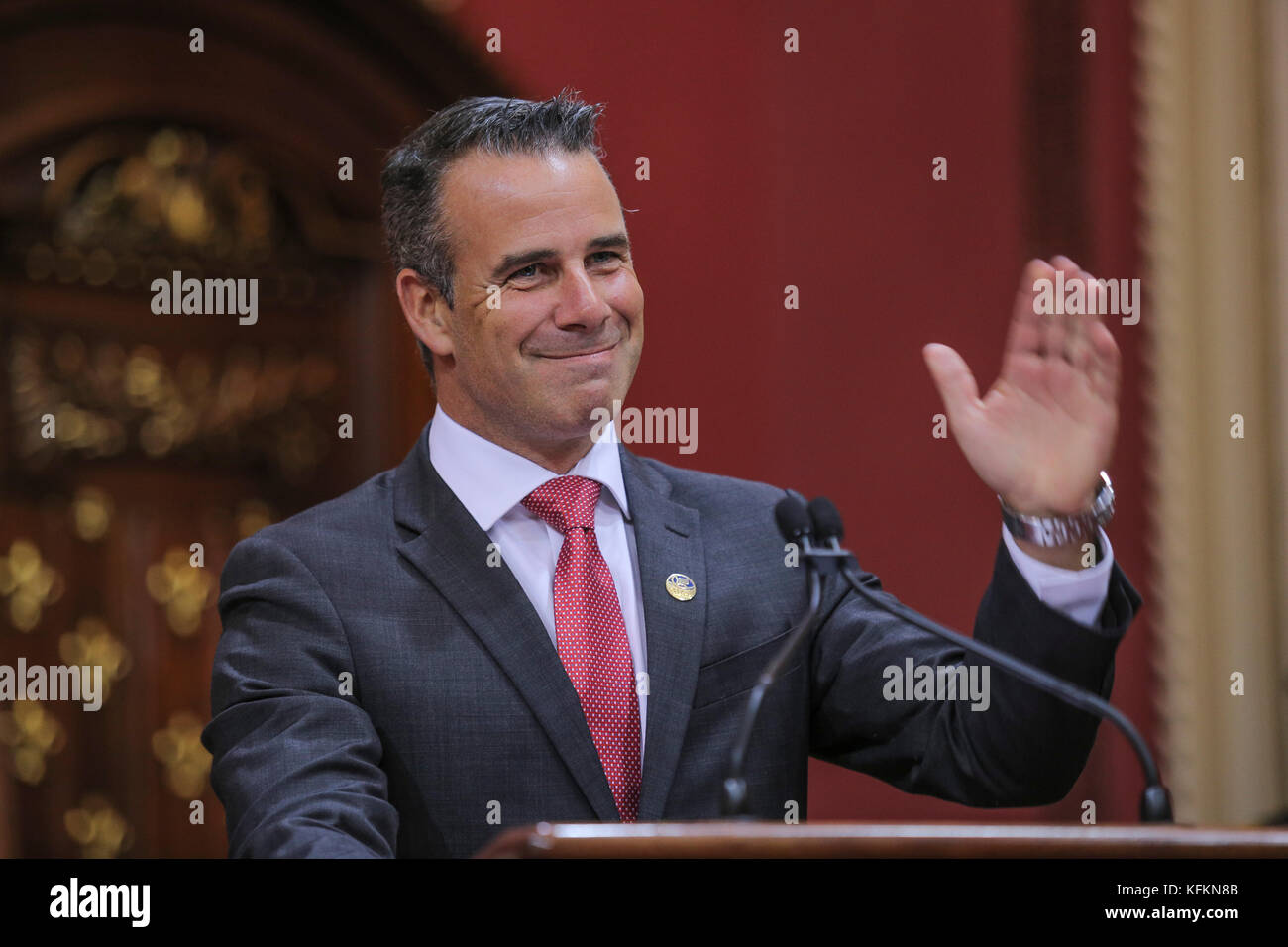 Stephane Billette is sworn in as Ministre responsable des Petites et ...