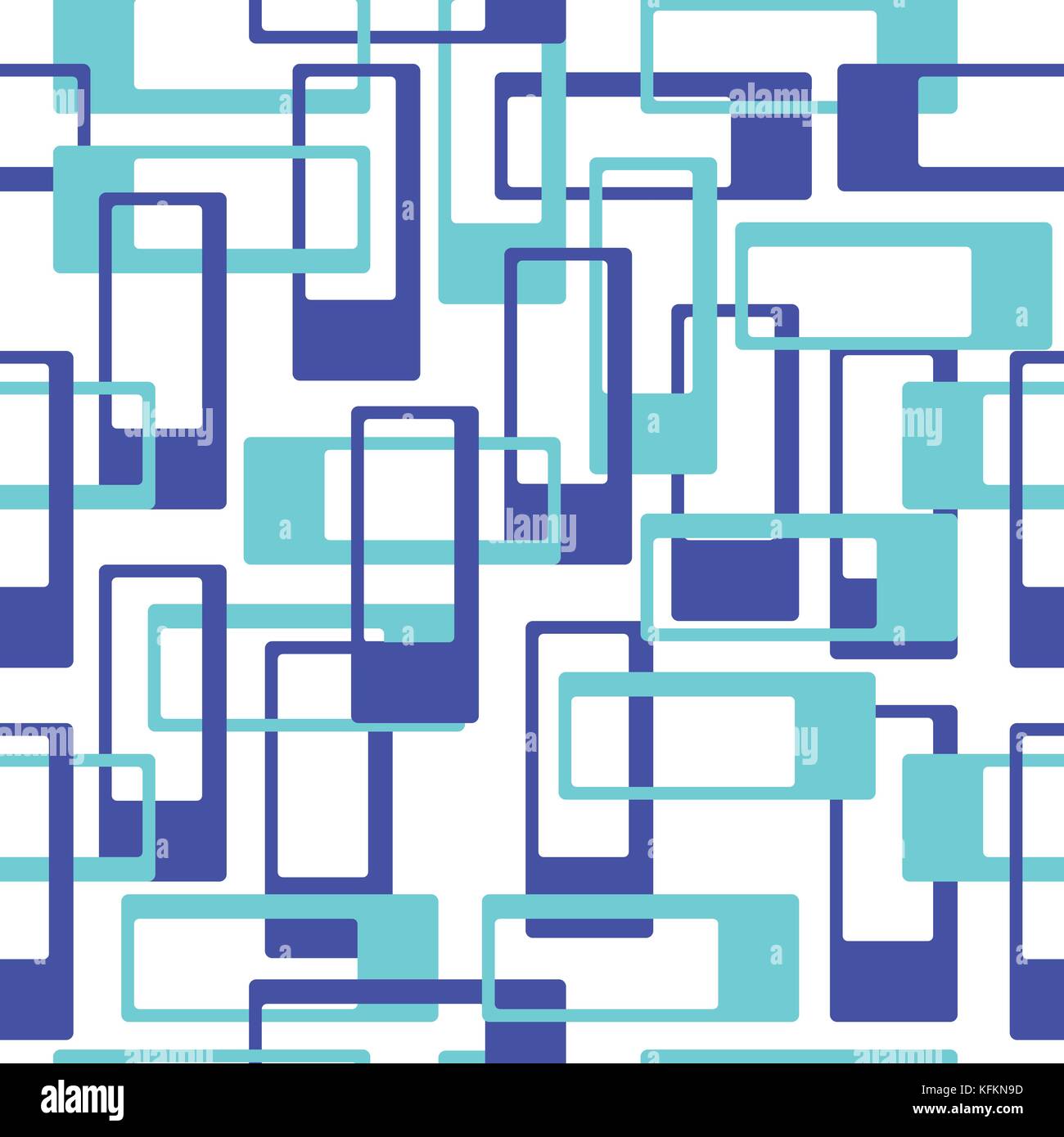 seamless tileable pattern with geometrical shapes in blue and turquoise ...