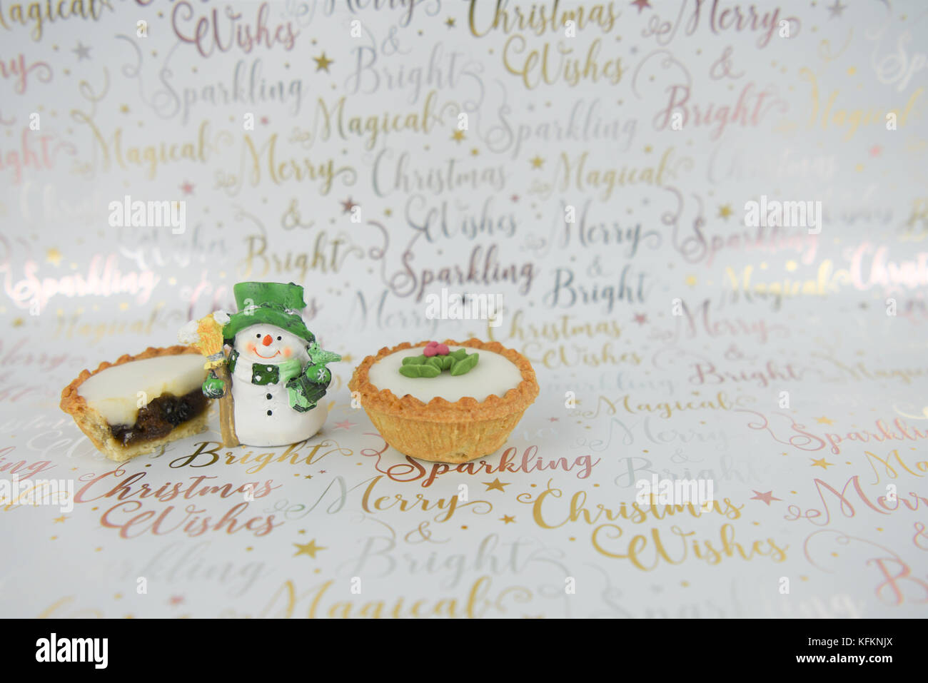 Christmas food photography image of mince pie pies with cute jolly ...