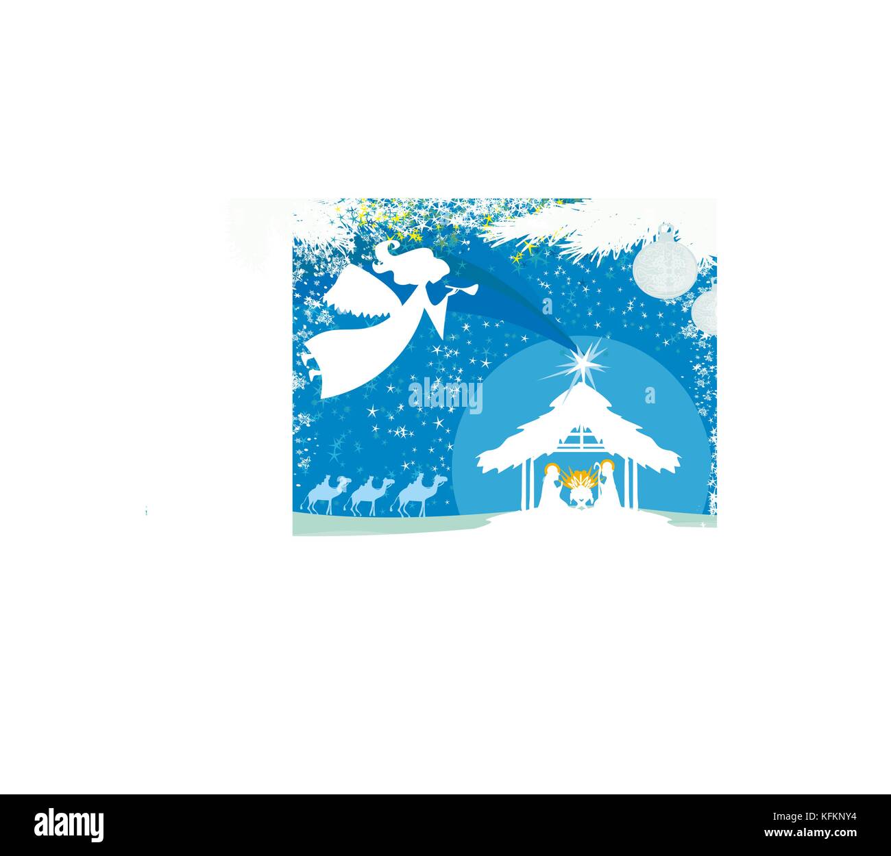 Christmas religious nativity scene Stock Vector Image & Art - Alamy