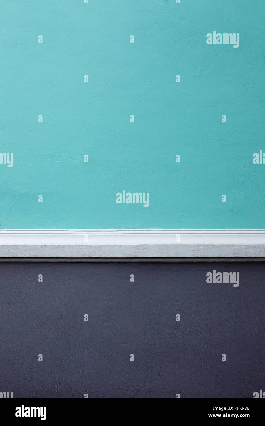 cyan and grey wall fassade Stock Photo - Alamy