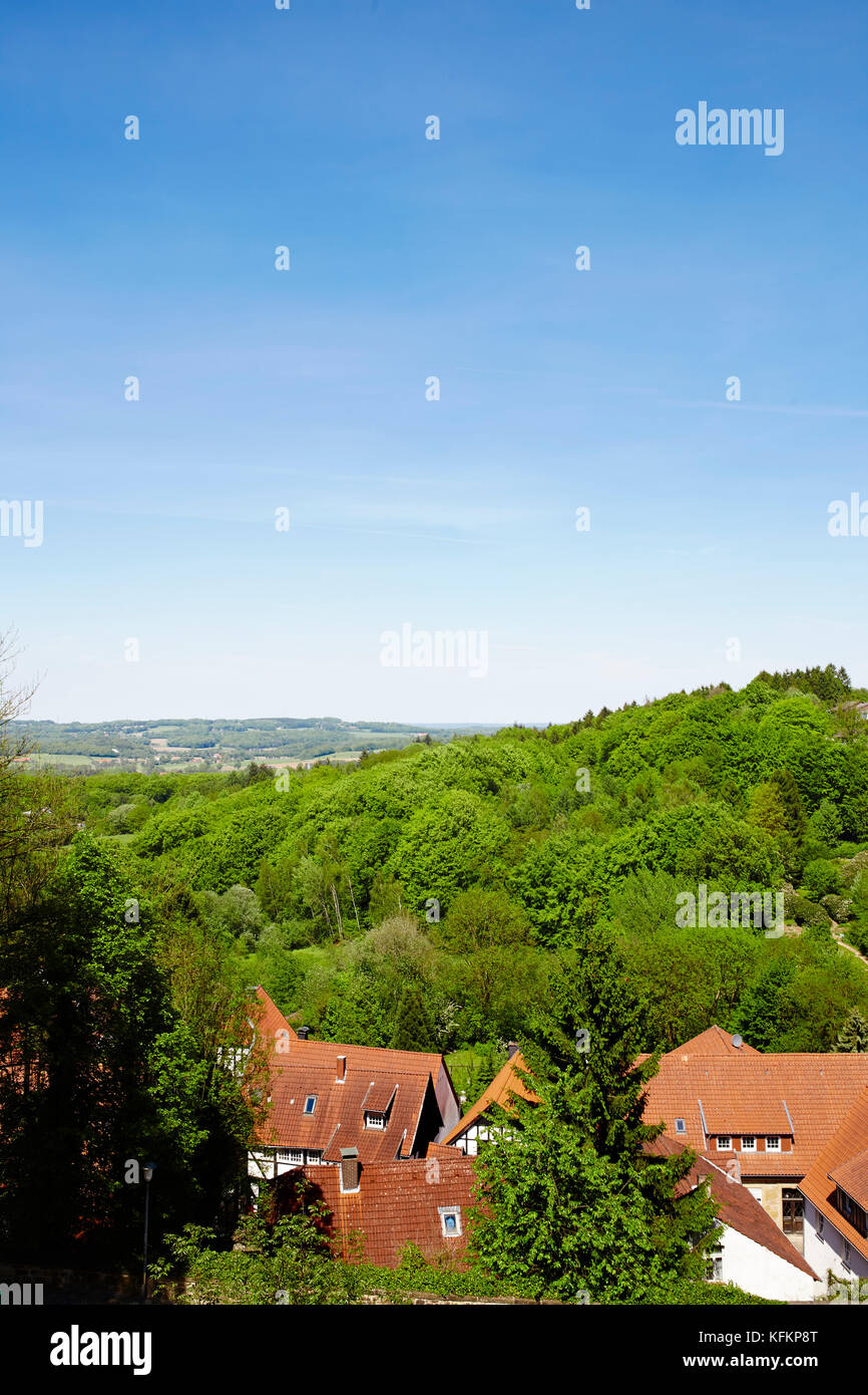 view from above on german village Stock Photo - Alamy
