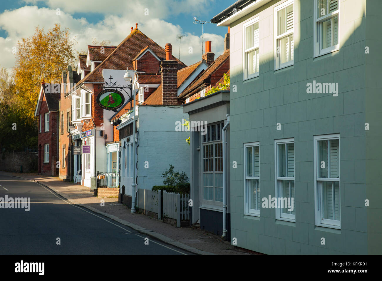 Autumn afternoon in Hurstpierpoint, West Sussex, England Stock Photo ...