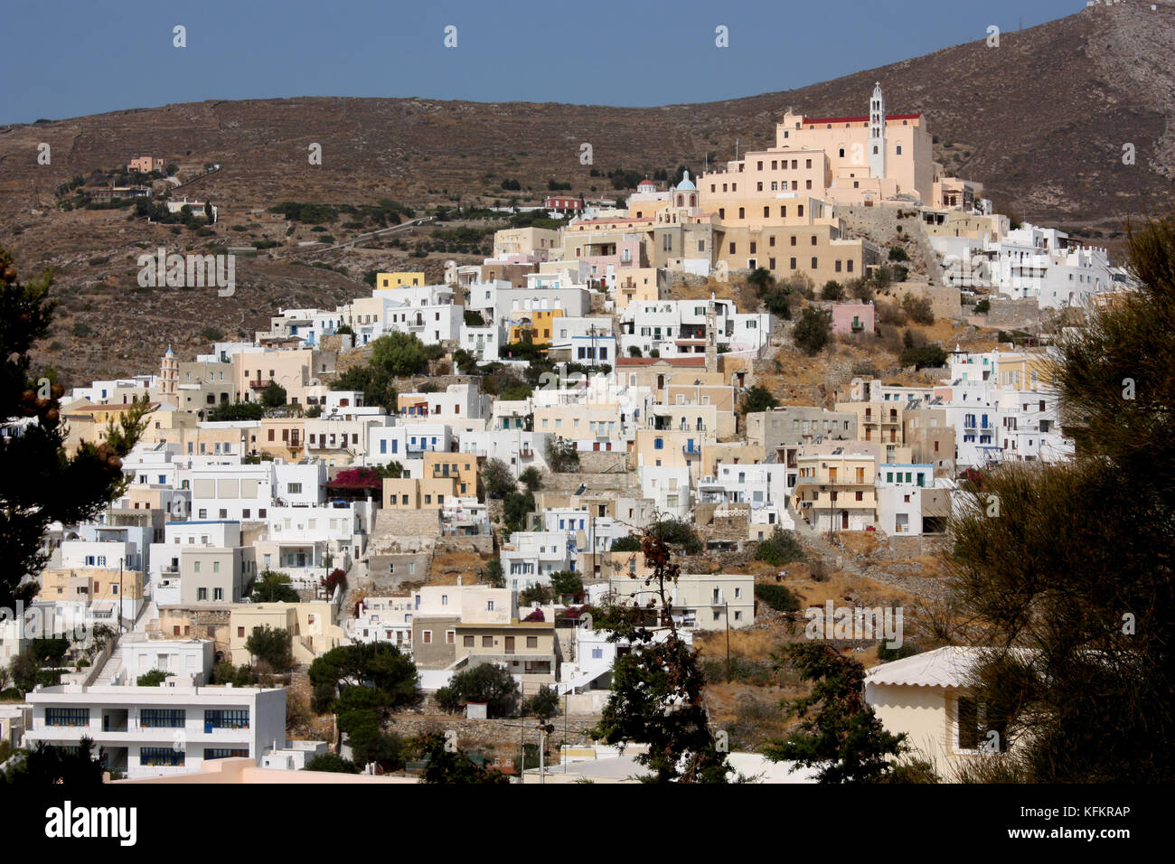 The area called Ano Syros, Syros, Cyclades Stock Photo - Alamy
