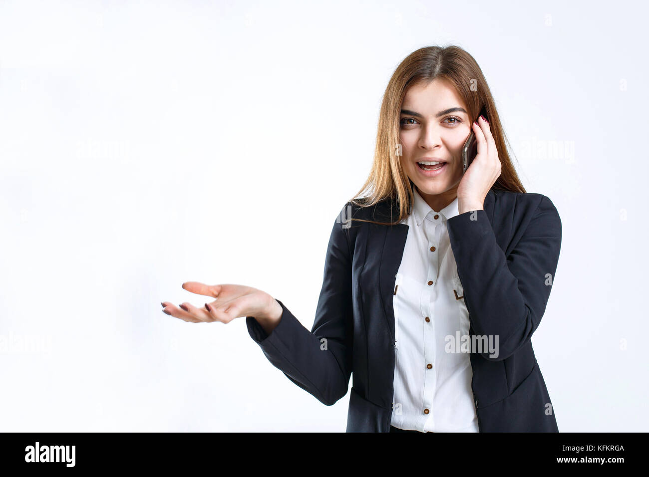 Business Phone Talk Stock Photo - Alamy