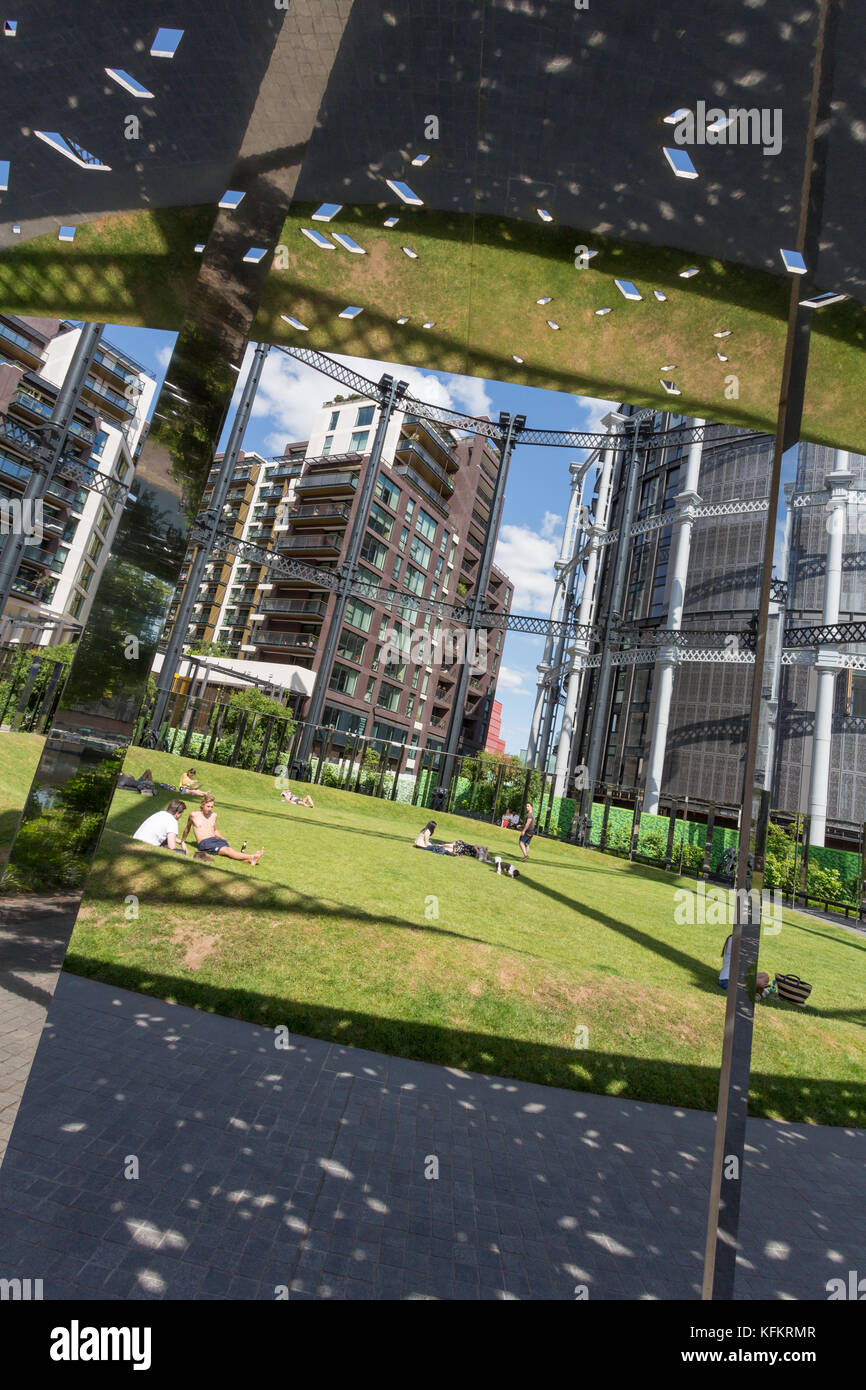 Gasholder Park, KIng's Cross, London, UK Stock Photo - Alamy