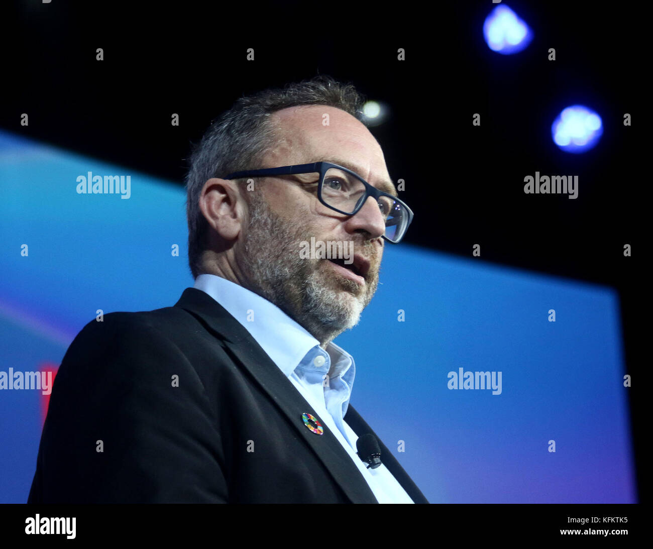 Queens, New York, USA. 28th Oct, 2017. Founder of Wikipedia JIMMY WALES ...