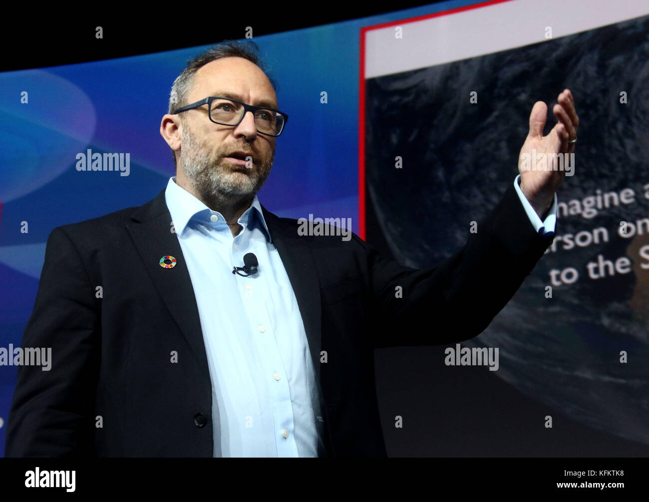 Queens, New York, USA. 28th Oct, 2017. Founder of Wikipedia JIMMY WALES ...