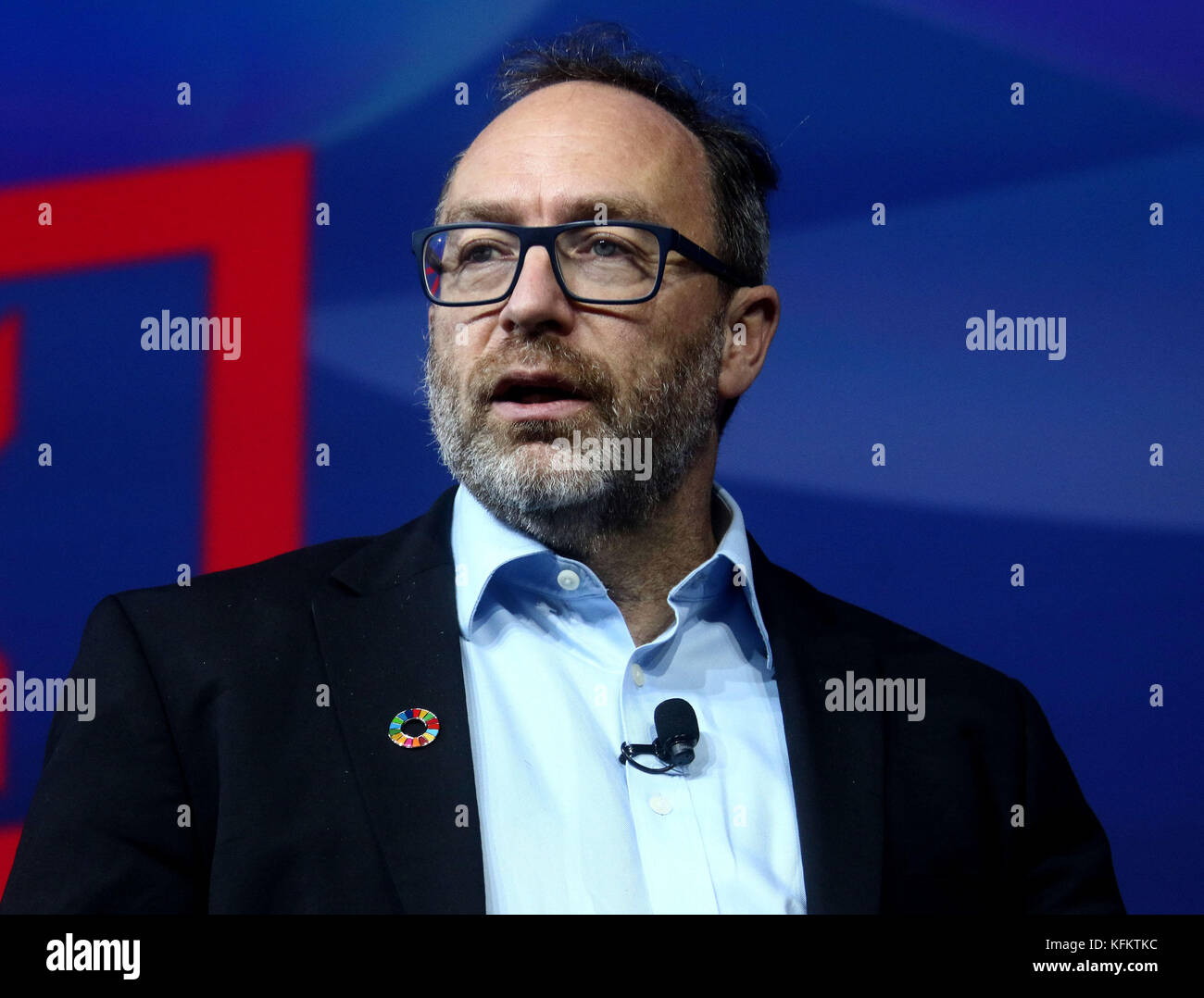 Queens, New York, USA. 28th Oct, 2017. Founder of Wikipedia JIMMY WALES ...