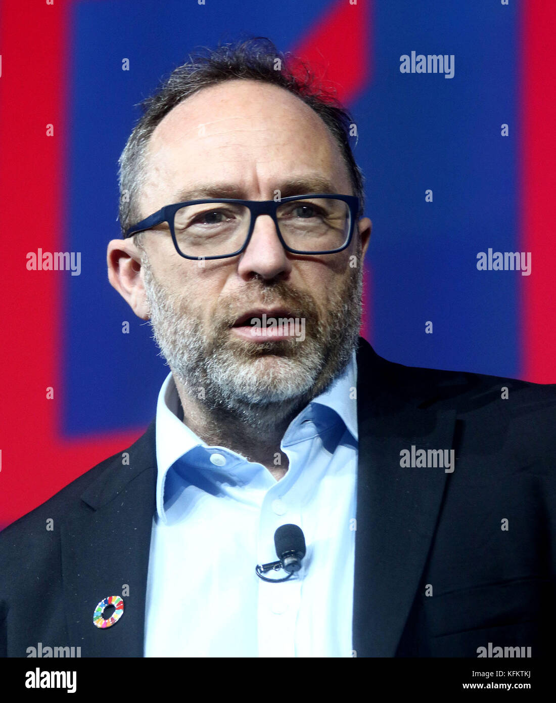 Queens, New York, USA. 28th Oct, 2017. Founder of Wikipedia JIMMY WALES ...