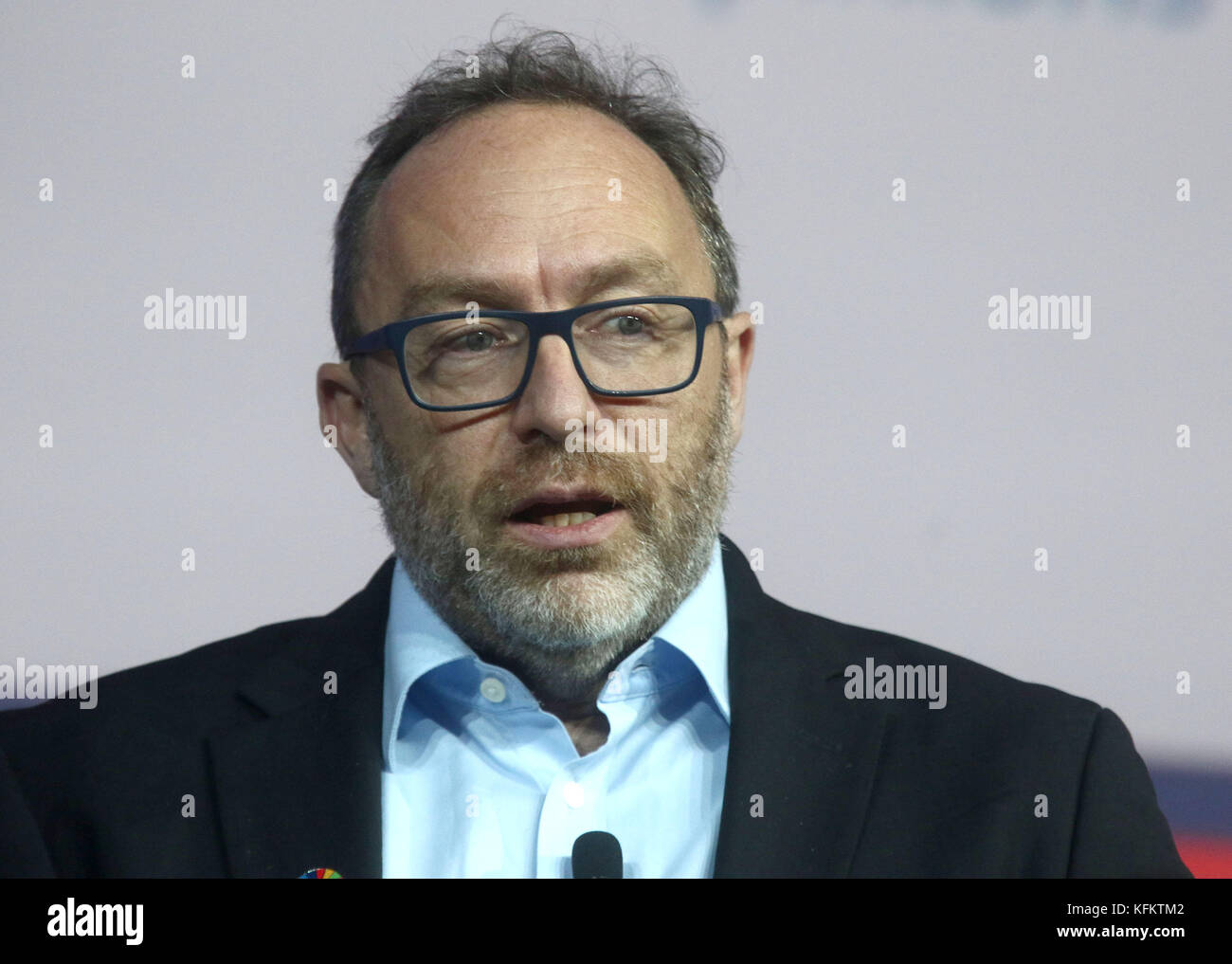 Queens, New York, USA. 28th Oct, 2017. Founder of Wikipedia JIMMY WALES ...