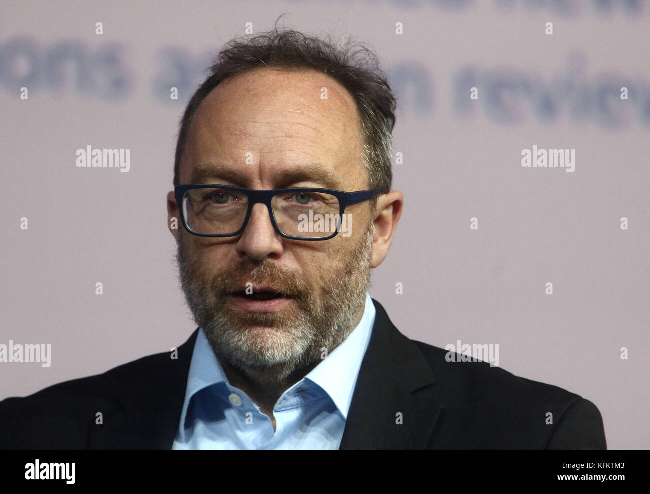 Queens, New York, USA. 28th Oct, 2017. Founder of Wikipedia JIMMY WALES ...