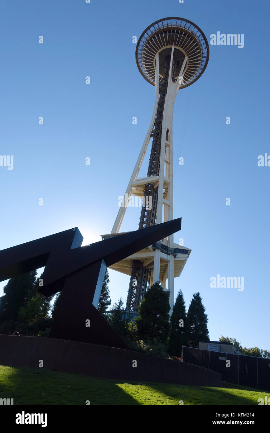 The viewing tower "Space Needle" can be seen in Seattle, i September ...
