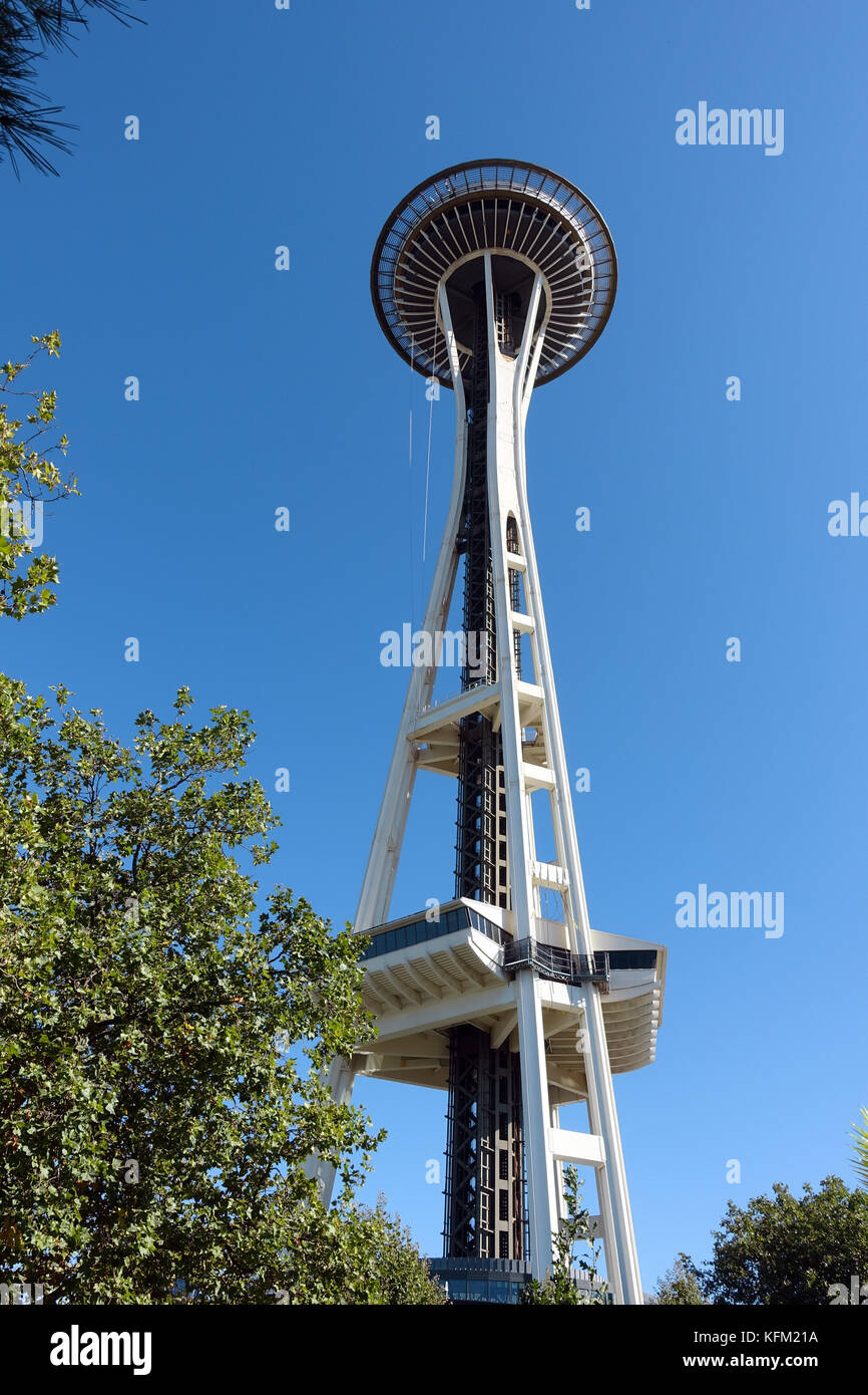 The viewing tower "Space Needle" can be seen in Seattle, i September ...