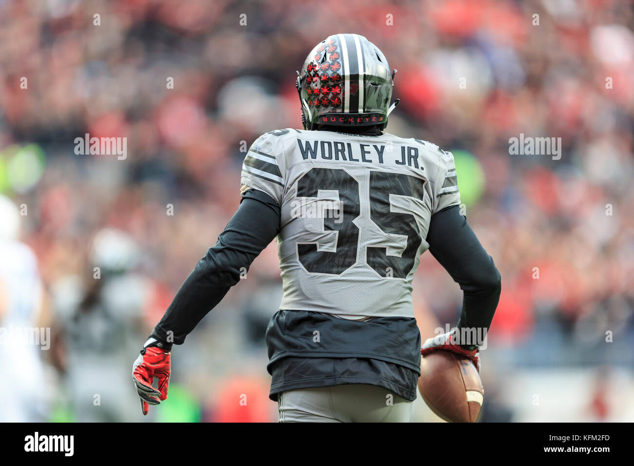 Columbus, Ohio, USA. 28th Oct, 2017. Ohio State Buckeyes linebacker ...